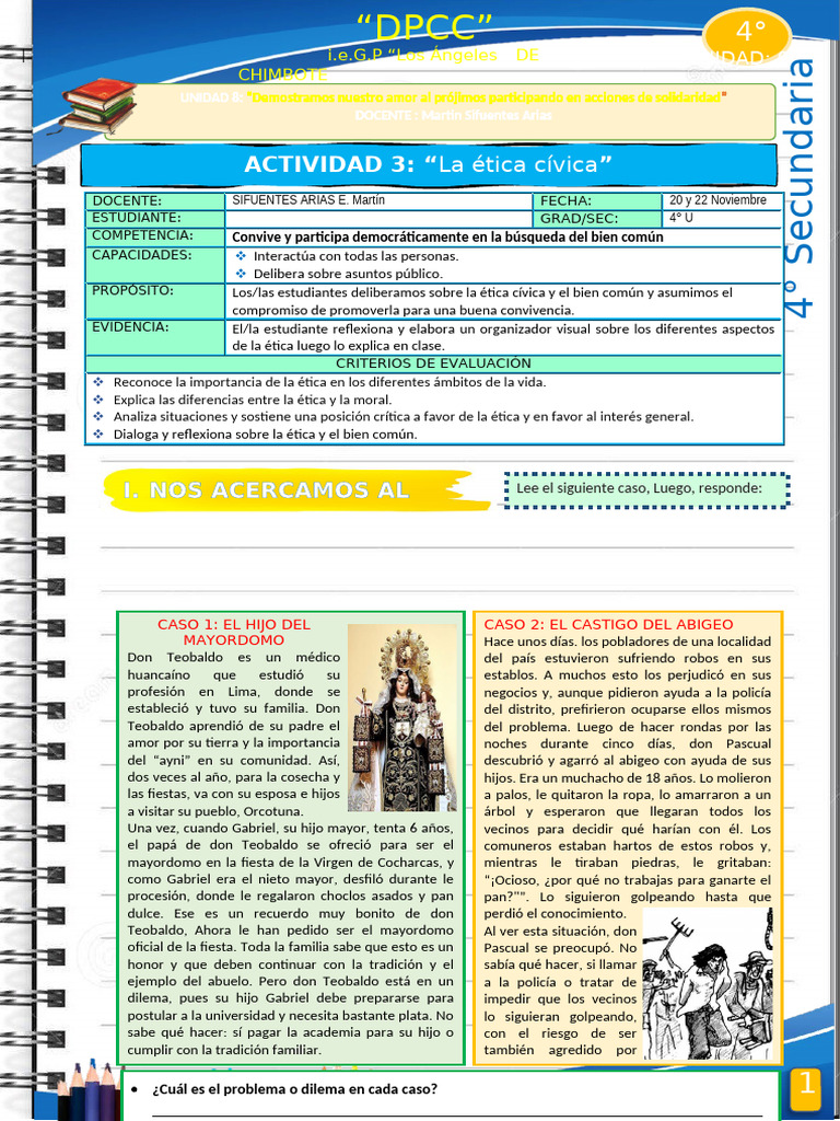 4° Tema DPCC - ACTV.01 - UNID.8 2024 | PDF | Tolerancia | Desigualdad social