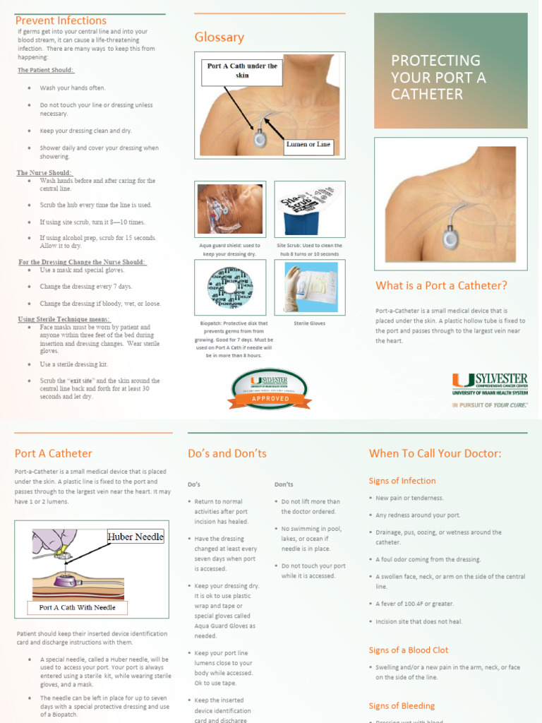 Portacath Pamphlet | PDF | Intravenous Therapy | Diseases And Disorders
