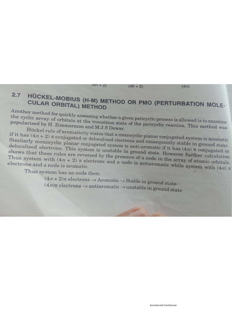 MSC Iii Sem Huckel Mobius Method - DR Shubha Jain | PDF