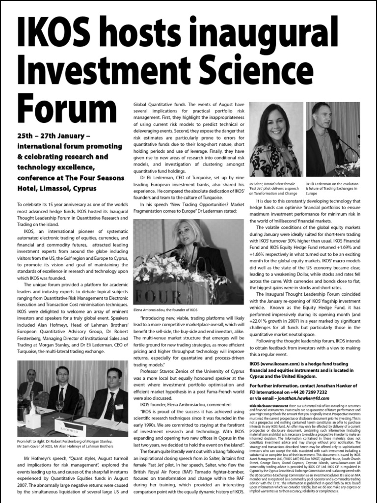 Cyprus Mail | PDF | Hedge Fund | Hedge (Finance)