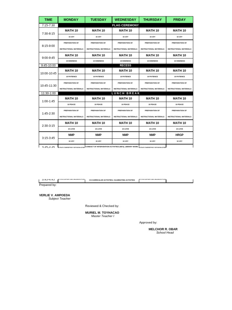 Classroom Program and Teachers Individual Program1 | PDF | Behavior ...
