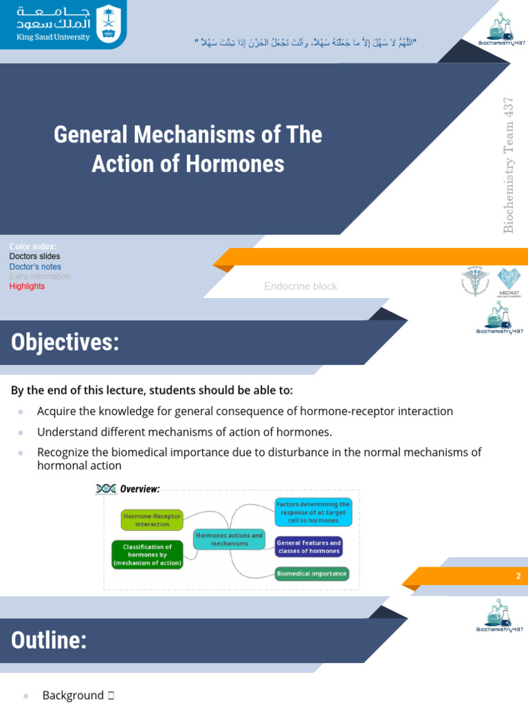 1 - General Mechanisms of The Action of Hormones | PDF | Hormone | Cell ...