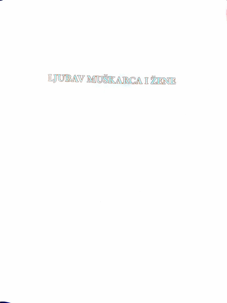 Ljubav Muskarca I Zene | PDF