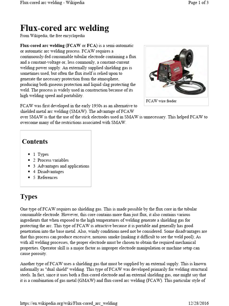 Flux-Cored Arc Welding-2016 | PDF | Welding | Construction