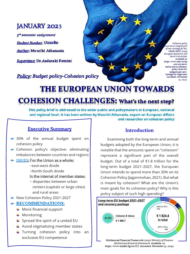Policy Brief - Cohesion Policy | PDF | European Union | Economies