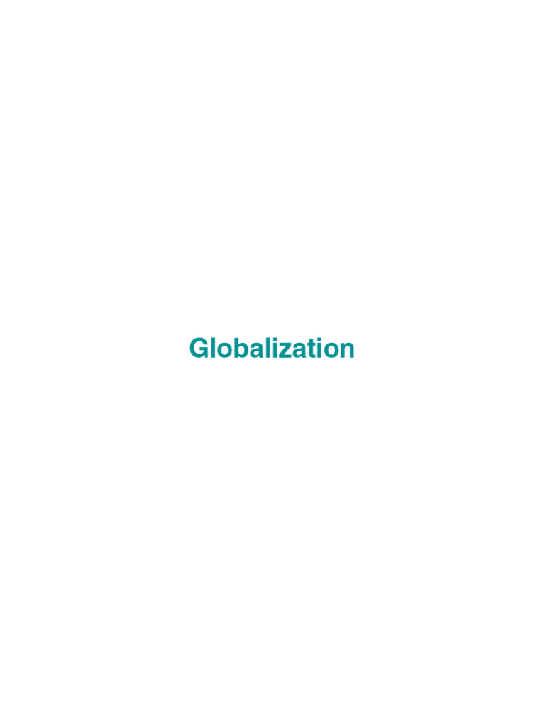 Week 09 Globalization and Work | PDF | Globalization | Capitalism