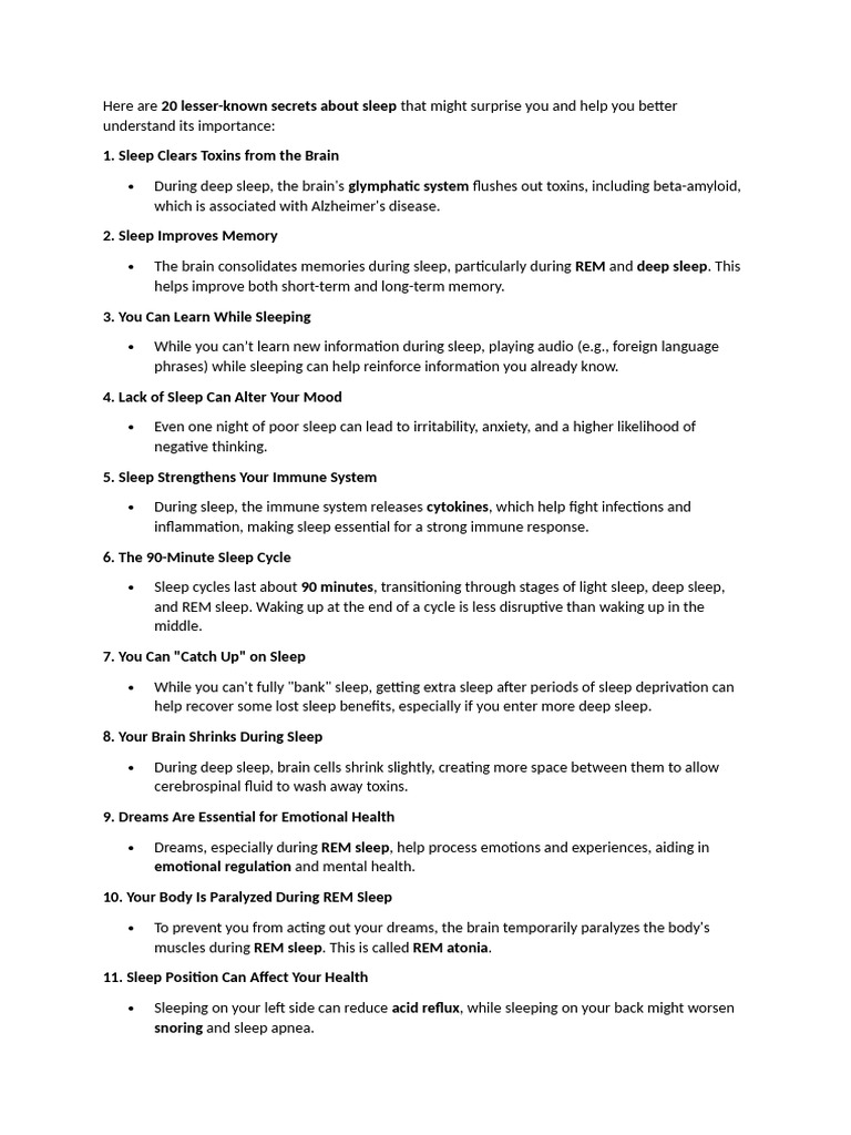 The Science Behind Sleep 5 | PDF | Sleep | Rapid Eye Movement Sleep