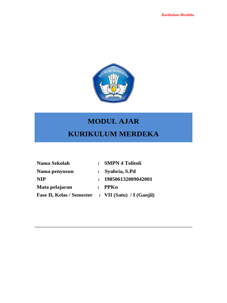 Modul Ajar Kelompok 1 | PDF