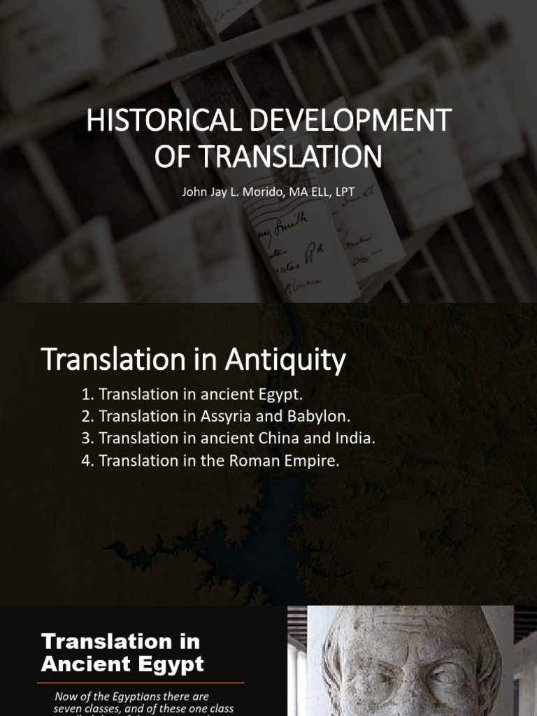 Historical Development of Translation | PDF | Translations | Ancient Egypt