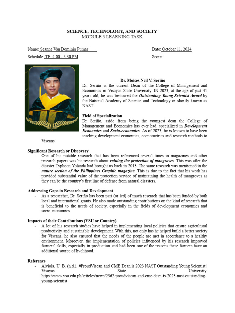 Learning Task 4 | PDF | Science