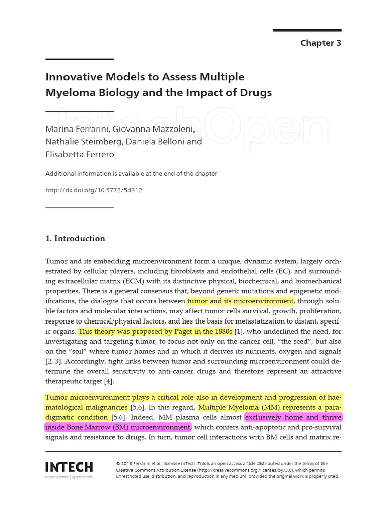 2013 MM Models Innovative Models To Assess Multiple Myeloma Biology and ...
