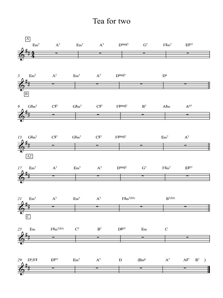 Tea For Two - Partitura Completa | PDF | Computadores