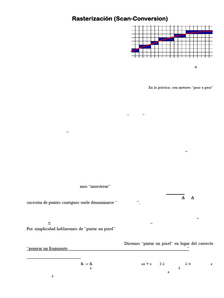 2.teoria Rasterizacion | PDF | Curva | Gráficos de computadora