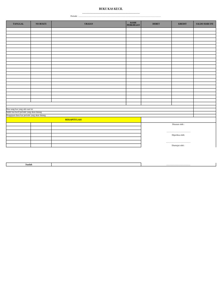Format Kas Kecil Revisi | PDF
