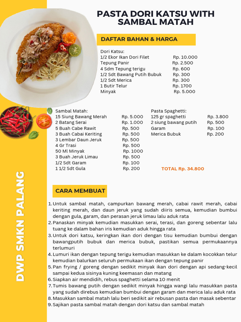 Yellow Restaurant Menu | PDF