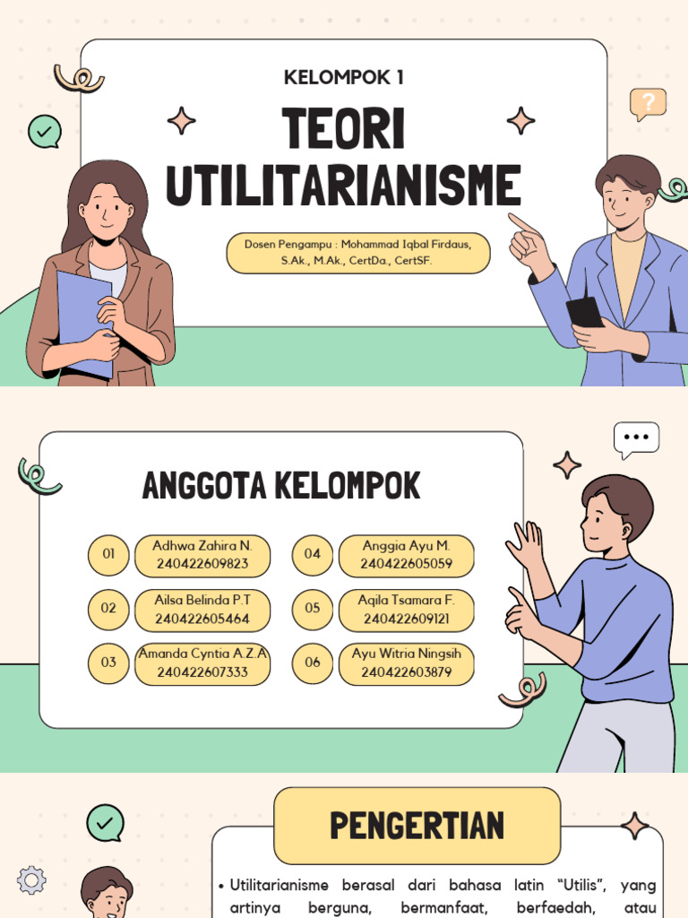 Kelompok 1 Teori Utilitarianisme Etika Bisnis | PDF