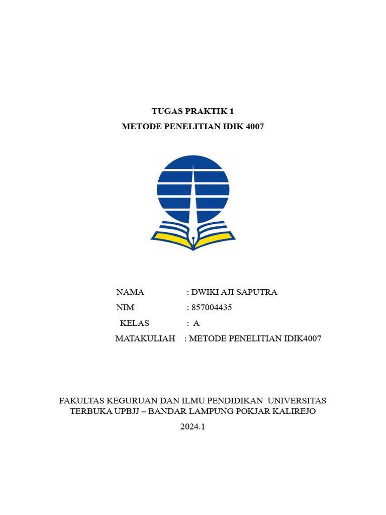 Tugas1 Metode Penelitian Aji | PDF