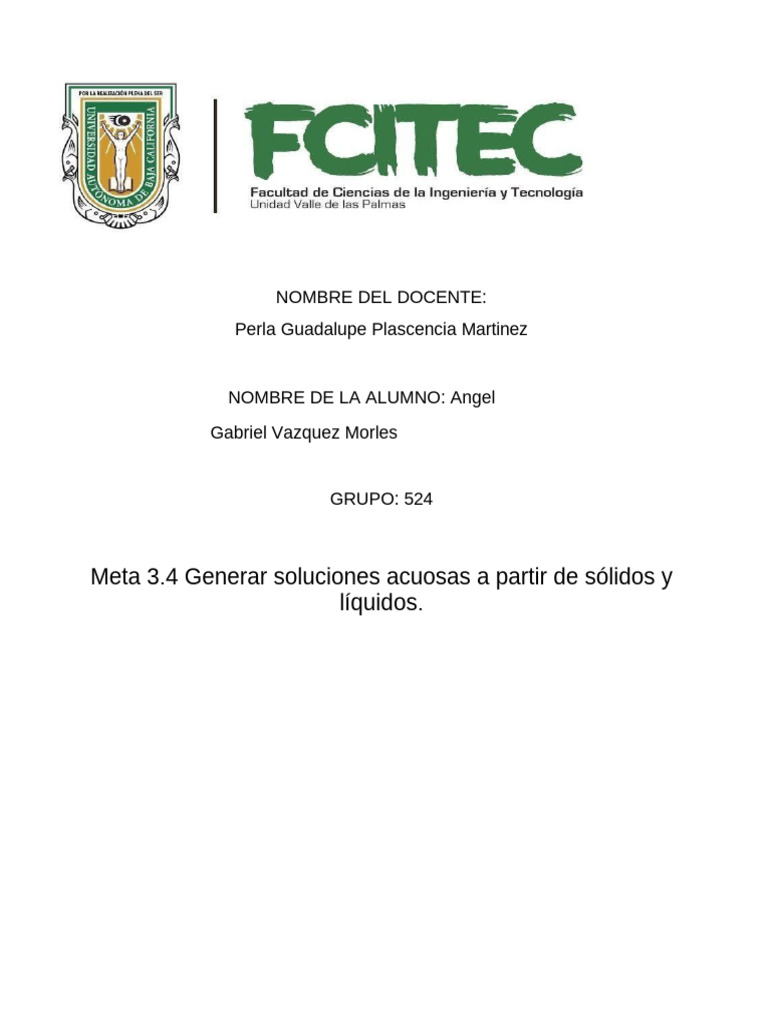 Meta3.4 Quimica | PDF | Concentración | Química Física