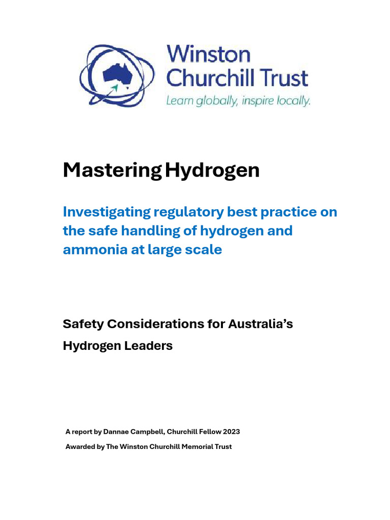 Mastering Hydrogen - CAMPBELLDannaeChurchillFellowshipReport | PDF ...