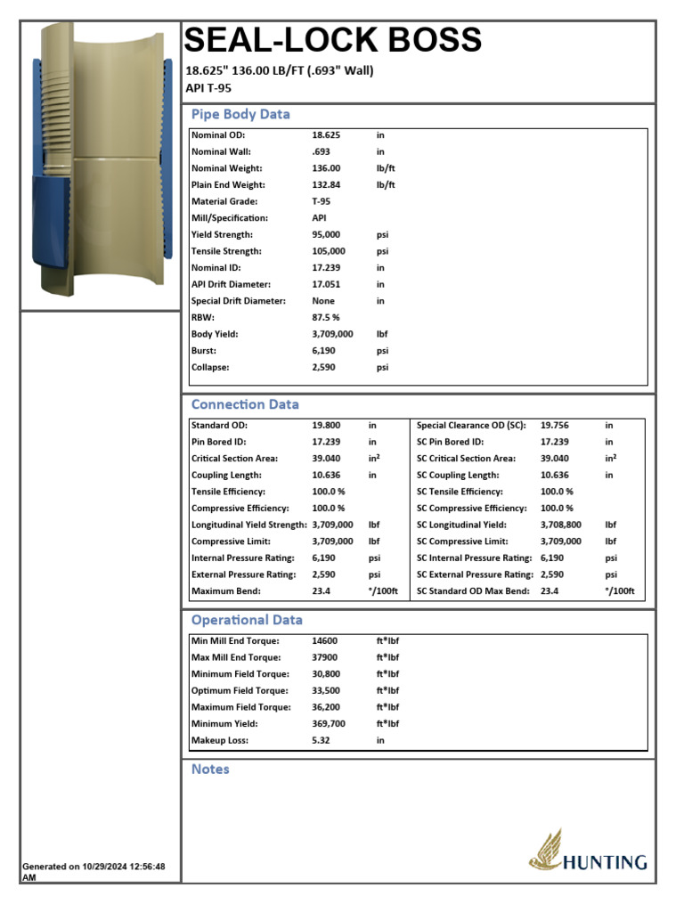 Seal-Lock Boss Connection Data Sheet | PDF | Stress (Mechanics ...