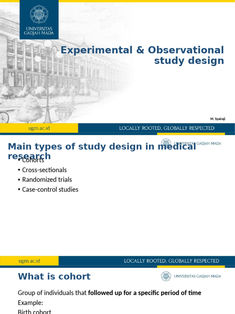 Experimental & Observational Study Design | PDF | Cohort Study ...