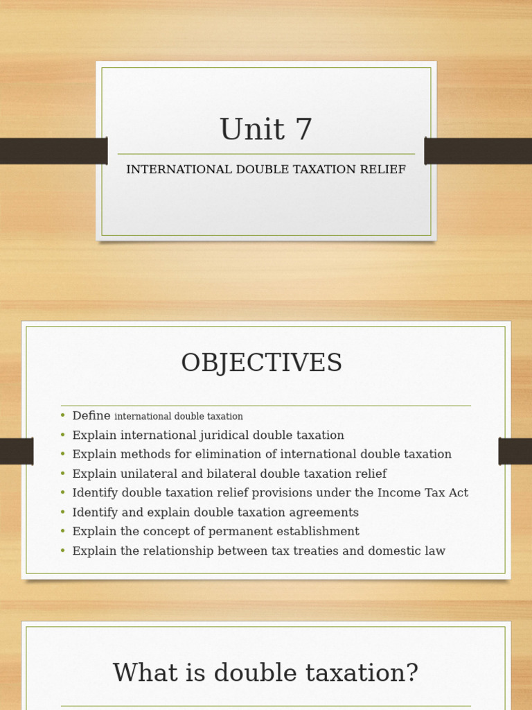 International Double Taxation Relief | PDF | Double Taxation | Taxes