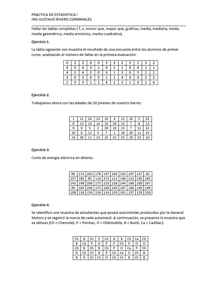 Practica Estadistica E2 | PDF
