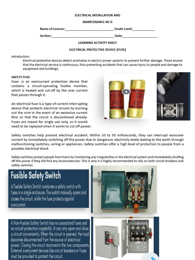 eim-12-LAS SAFETY FUSE | PDF | Fuse (Electrical) | Switch