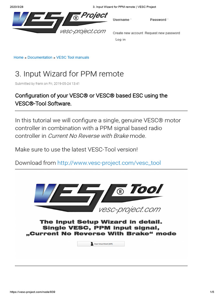 Input Wizard For PPM Remote - VESC Project | PDF | Computing | Software