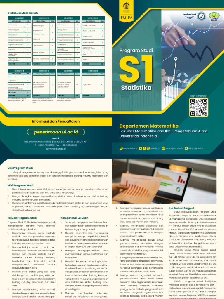 Brosur Program Studi S1 StatistikaUI | PDF