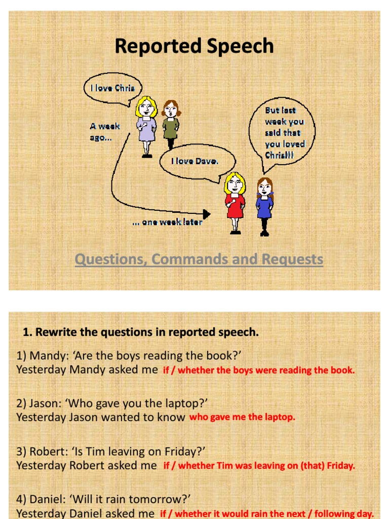 Reported Commands, Requests, Questions | PDF