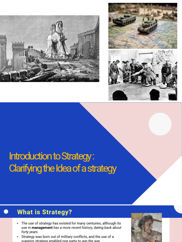 Lesson 2 Intro To Strategy - Clarifying The Idea of A Strategy | PDF ...