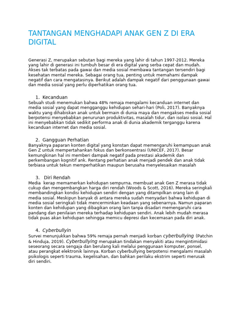 Mengatasi Generasi Milenial Dan Gen Z | PDF