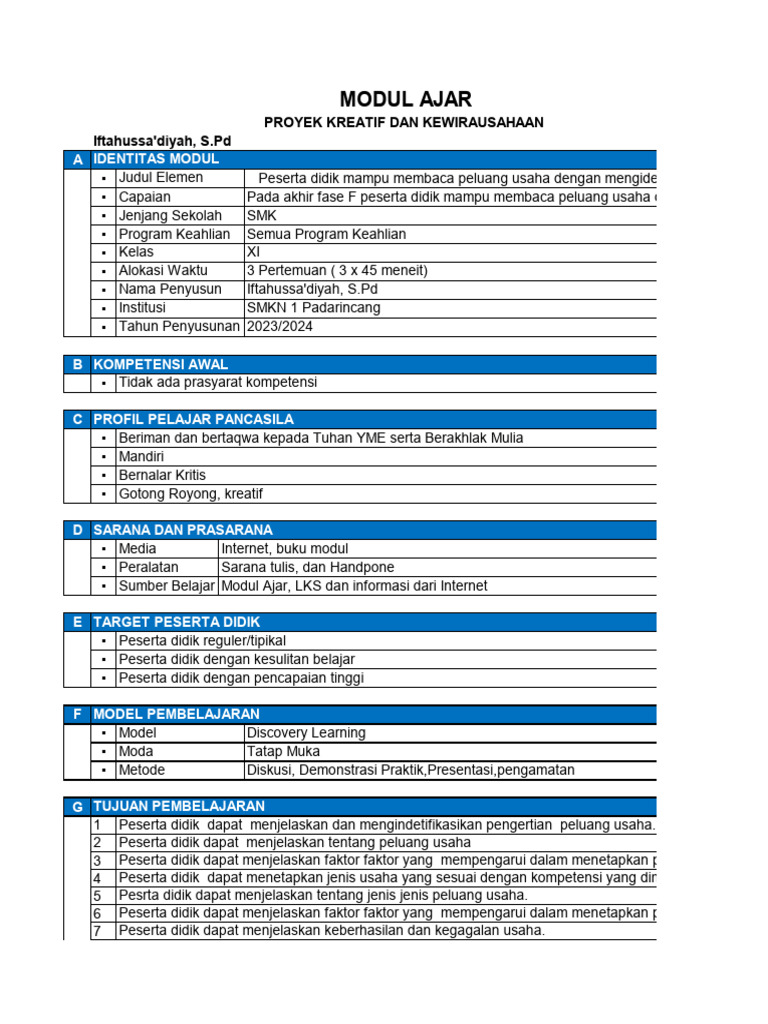 Modul Pkwu Supervisi Diyah | PDF