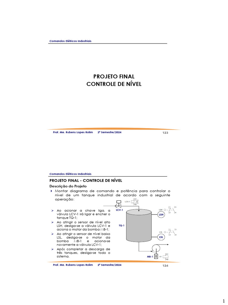 Projeto Final Comandos Eletricos - 2o Sem 2024 | PDF | Ciências e Matemática | Computadores
