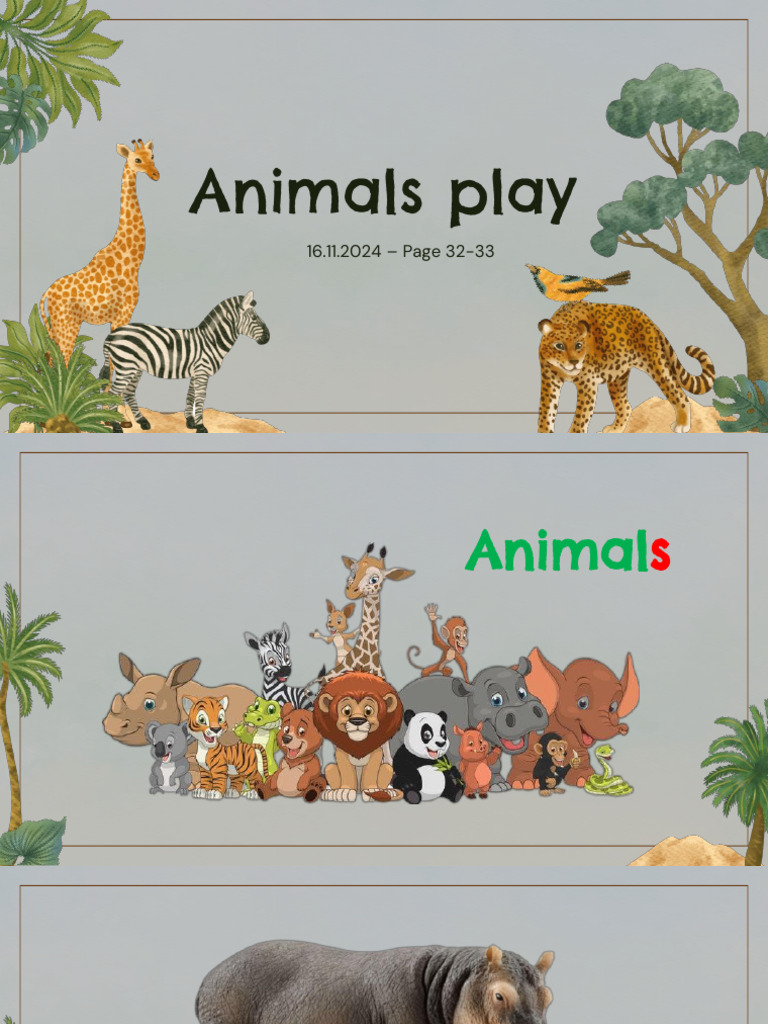 BB3 - 16.11 ANIMALS PLAY Page 32.33 | PDF | Games & Activities