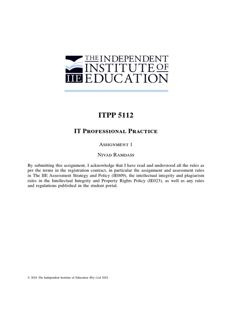 IT Professional Practice Report | PDF | Scrum (Software Development) | Data