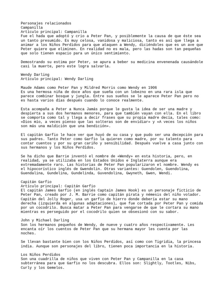 La Historia de Peter Pan 2 | PDF | Peter Pan