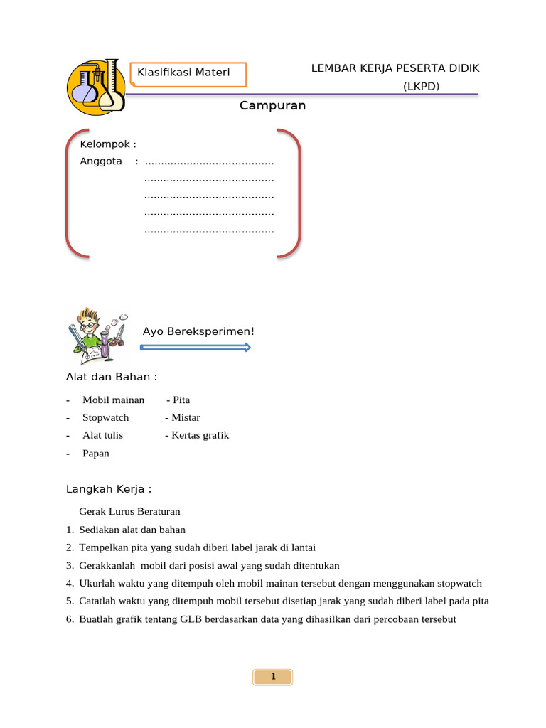 Eksperimen Gerak Lurus Siswa Pdf