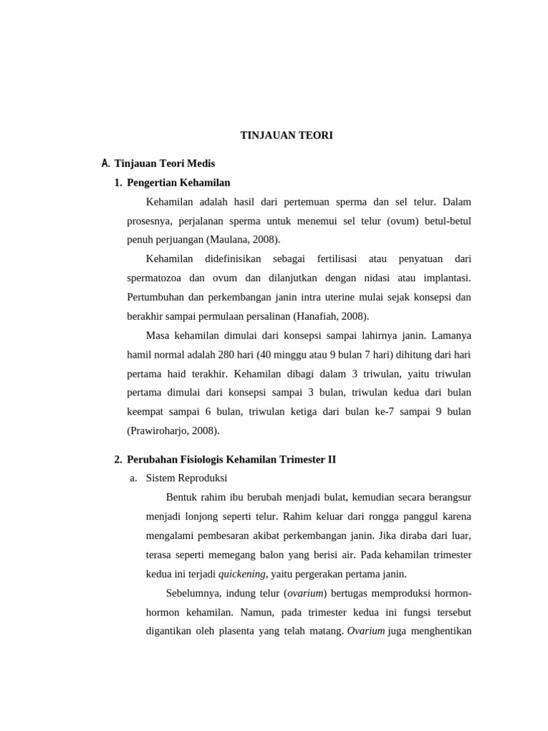 Laporan Pendahuluan Kehamilan TM 2 | PDF