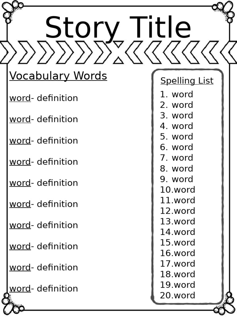 Vocabulary and Spelling Word List | PDF | Language Arts & Discipline ...