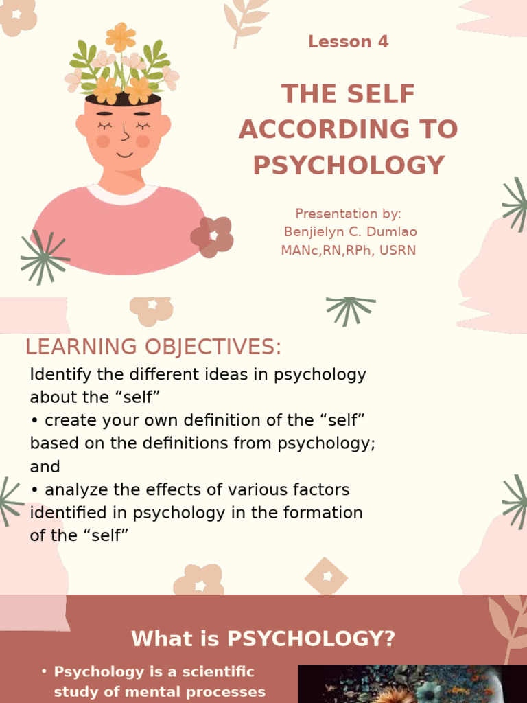 Understanding the Self in Psychology | PDF | Self Efficacy | Self Concept