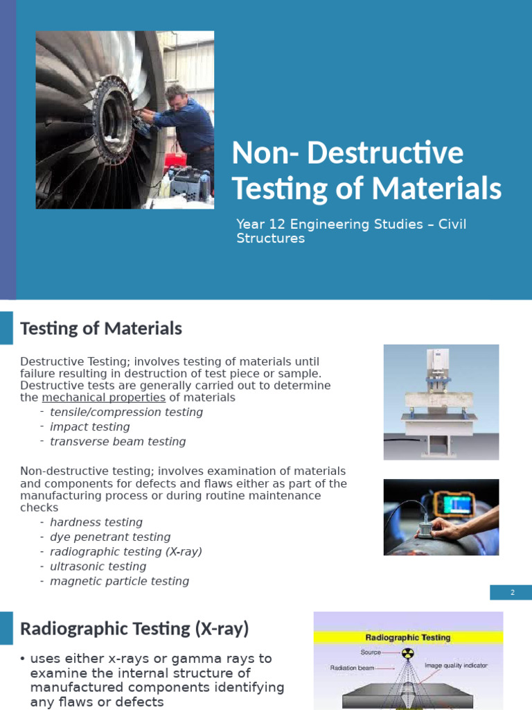 Non Destructive Testing of Materials | PDF | Nondestructive Testing ...