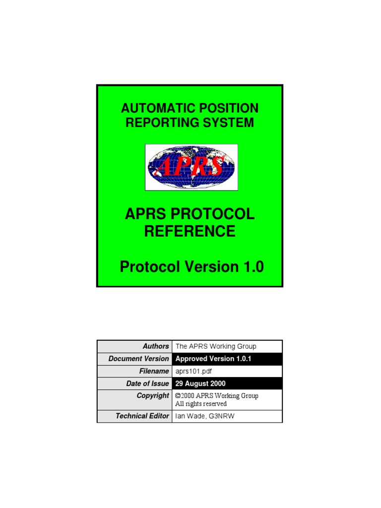APRS101 | PDF | Communications Protocols | Network Packet