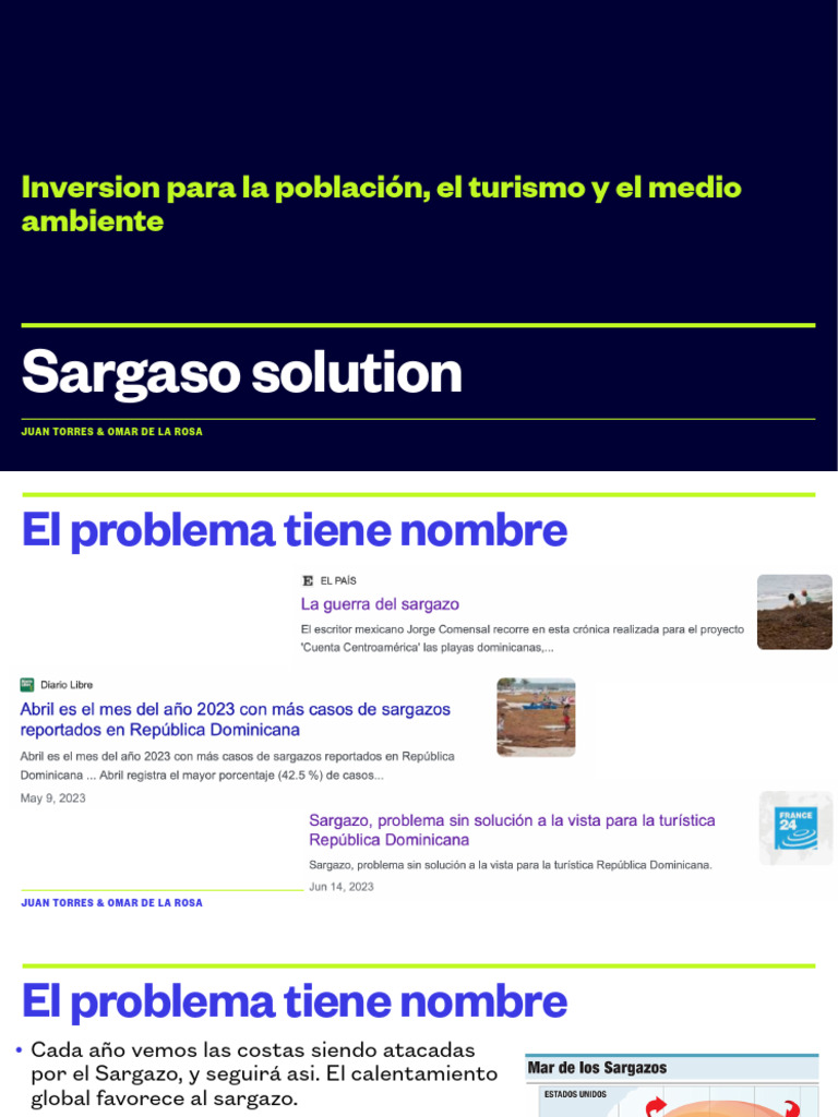 Presentacion Sargazo | PDF | Ciencia y matemáticas
