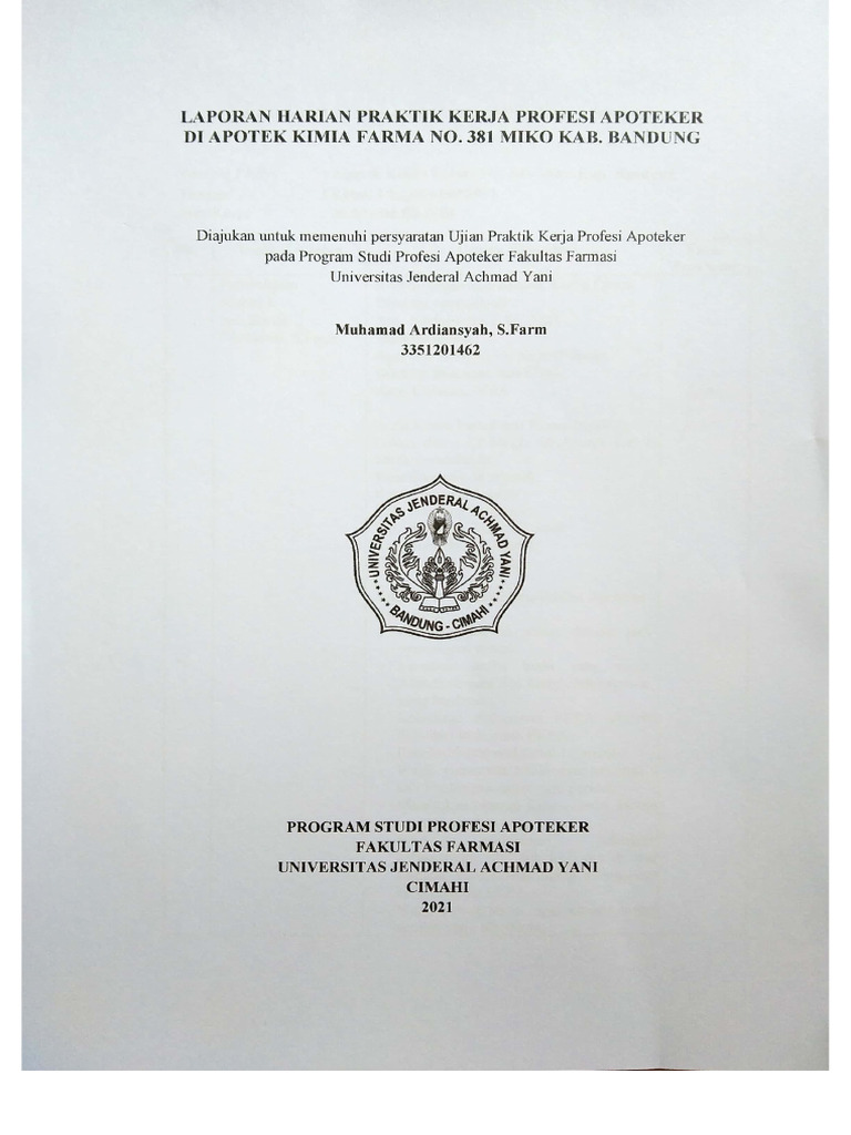 Laporan Harian Apotek 1 | PDF