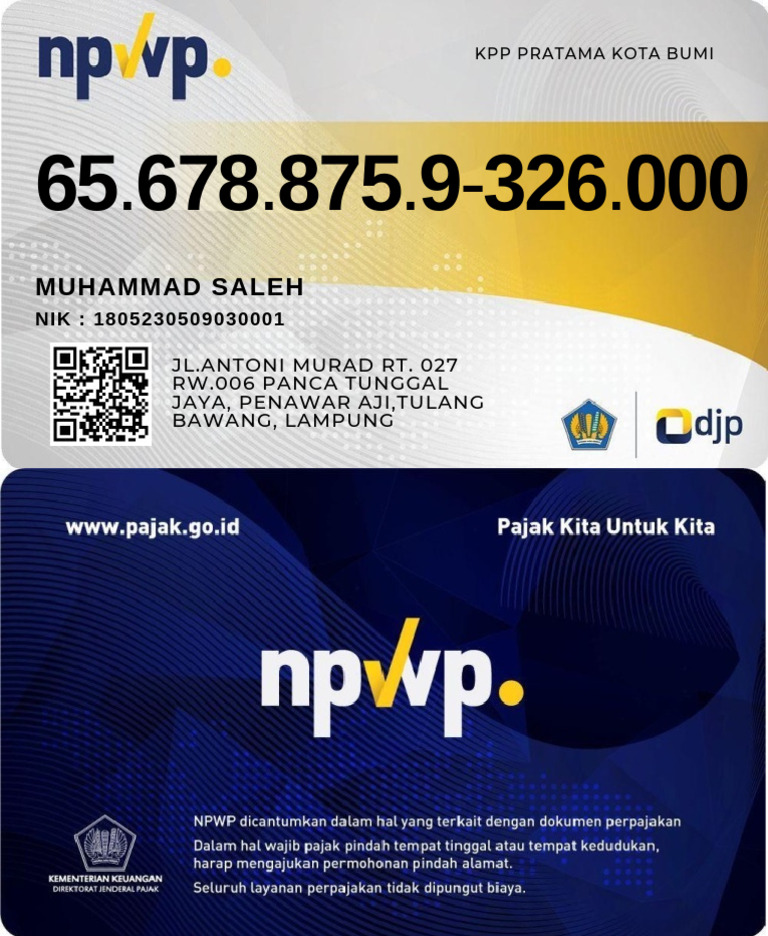NPWP Muhammad Soleh | PDF