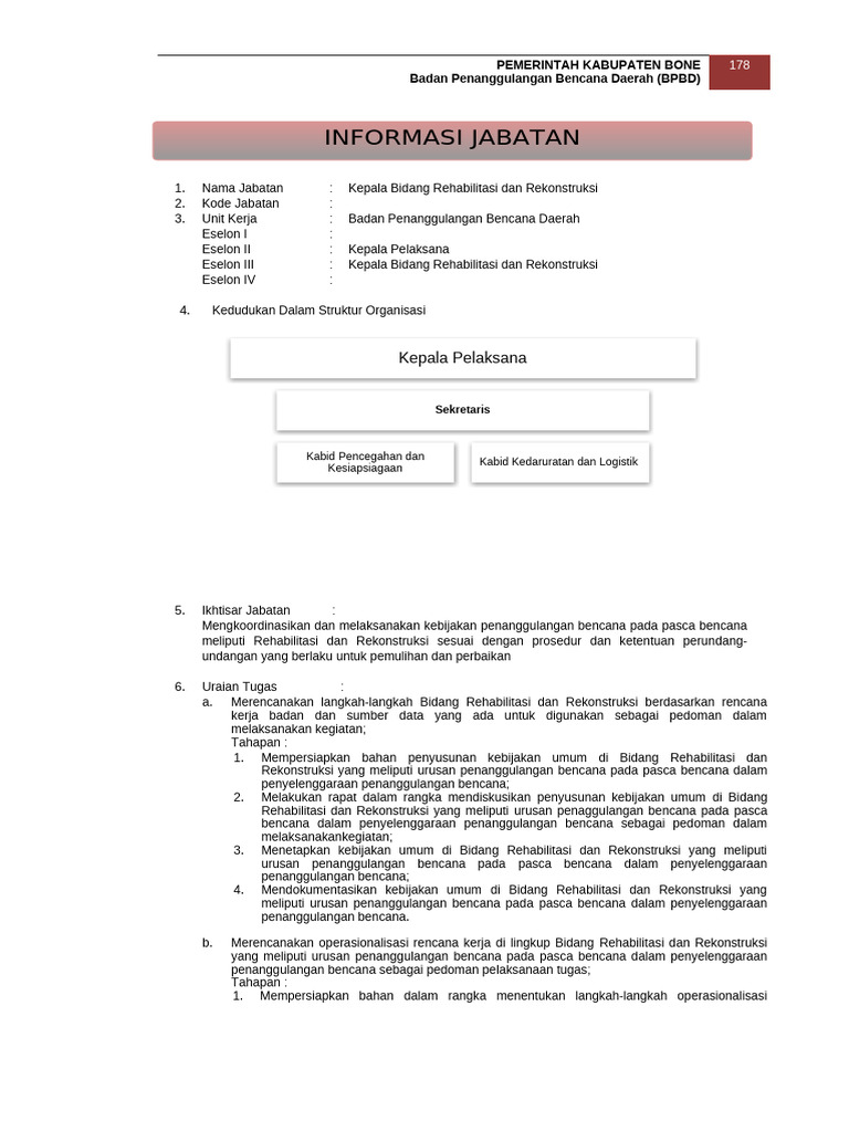Kabid Rehabilitasi Dan Rekonstruksi | PDF
