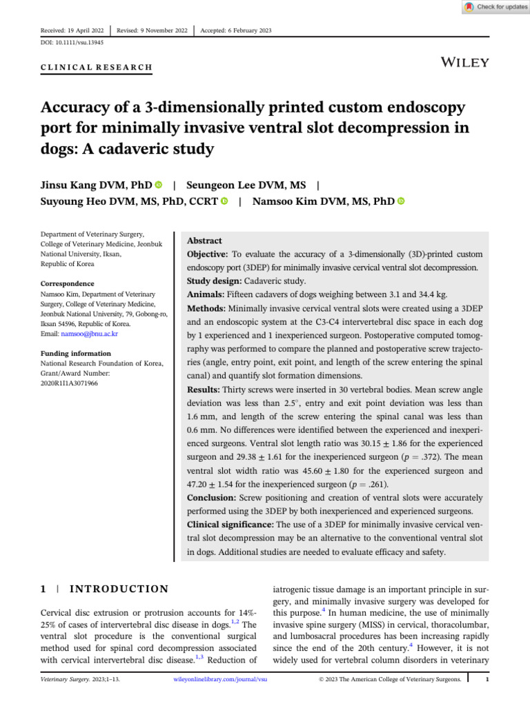 Accuracy of A 3-Dimensionally Printed Custom Endoscopy Port For ...