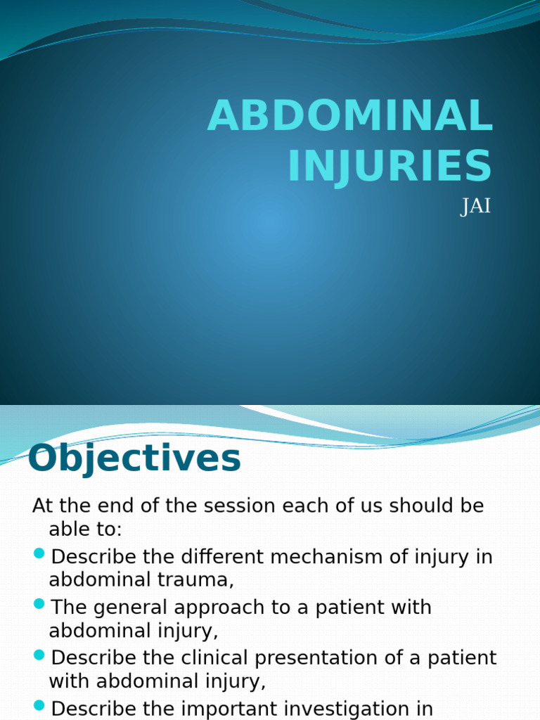 ABDOMINAL INJURIES | PDF | Major Trauma | Spleen